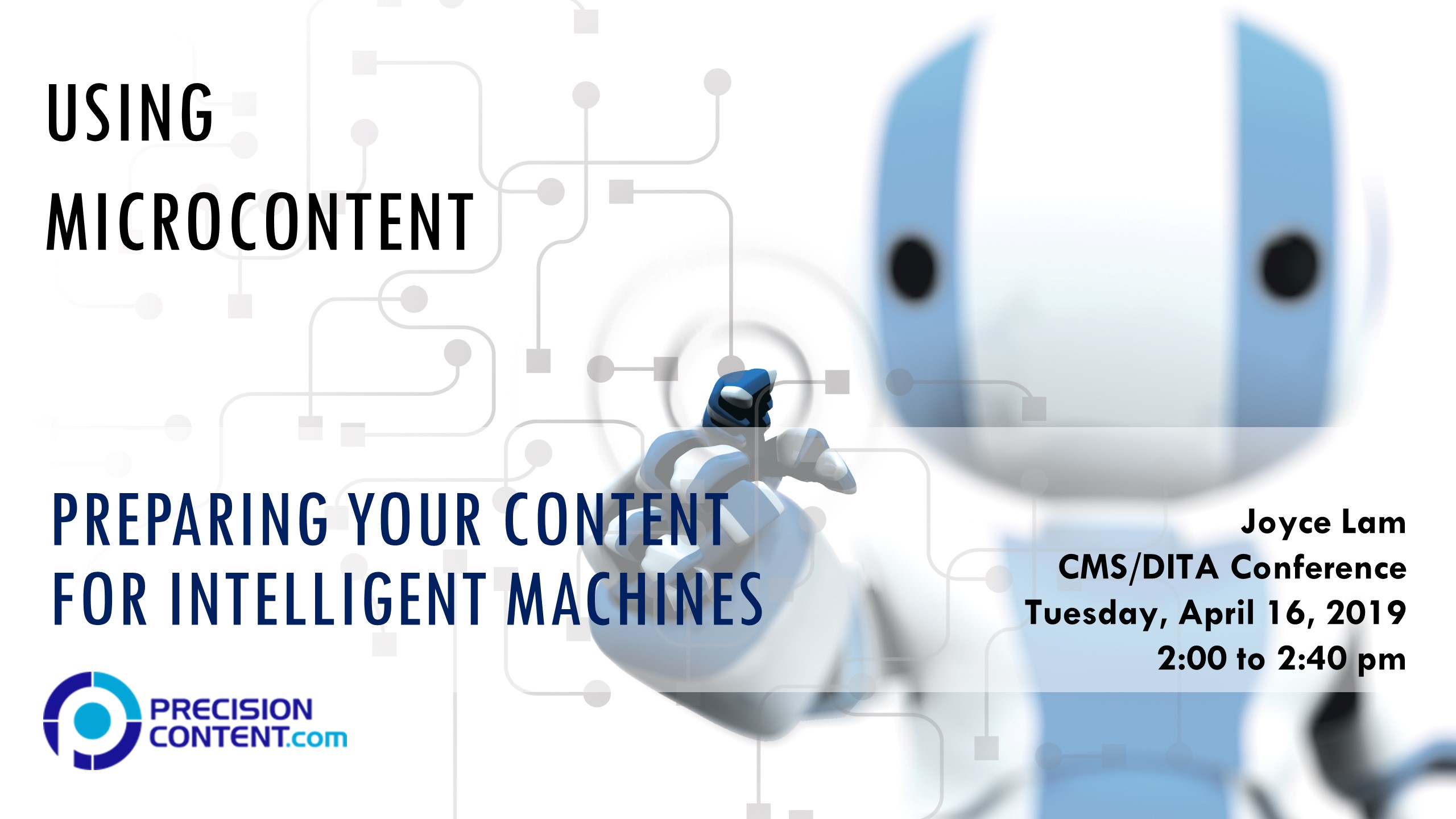 CMS-2019-JoyceLam-preparing for intelligent machines-cover | Precision ContentPrecision Content
